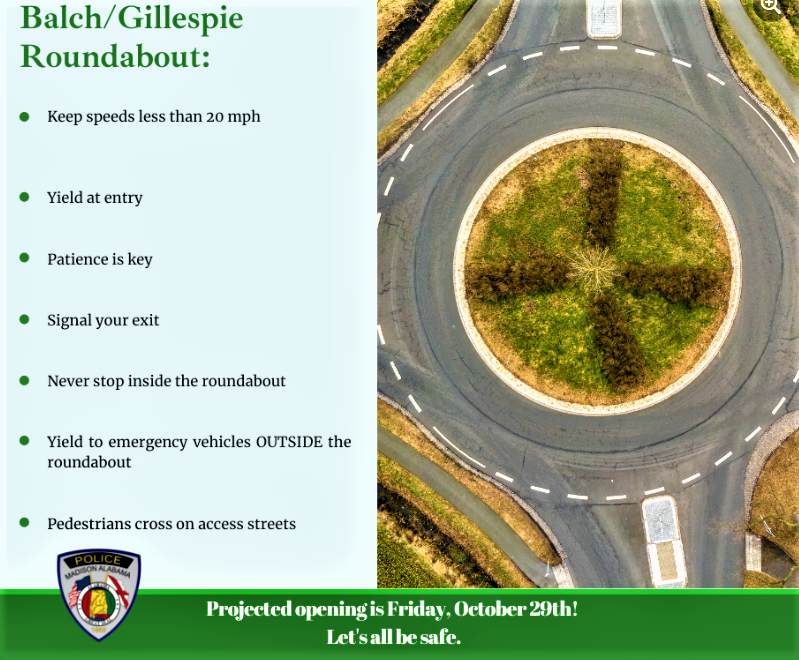 Balch/Gillespie roundabout to open Oct. 29 - news