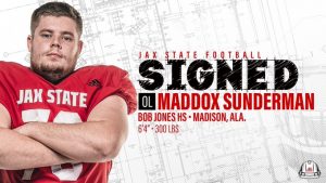 Maddox Sunderman Signs Football Scholarship With Jacksonville State - news