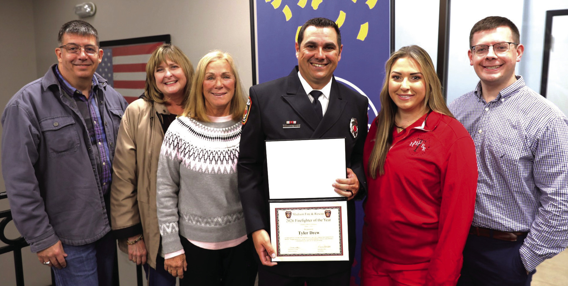 Madison Fire and Rescue names Tyler Drew as ‘2026 Firefighter of the ...